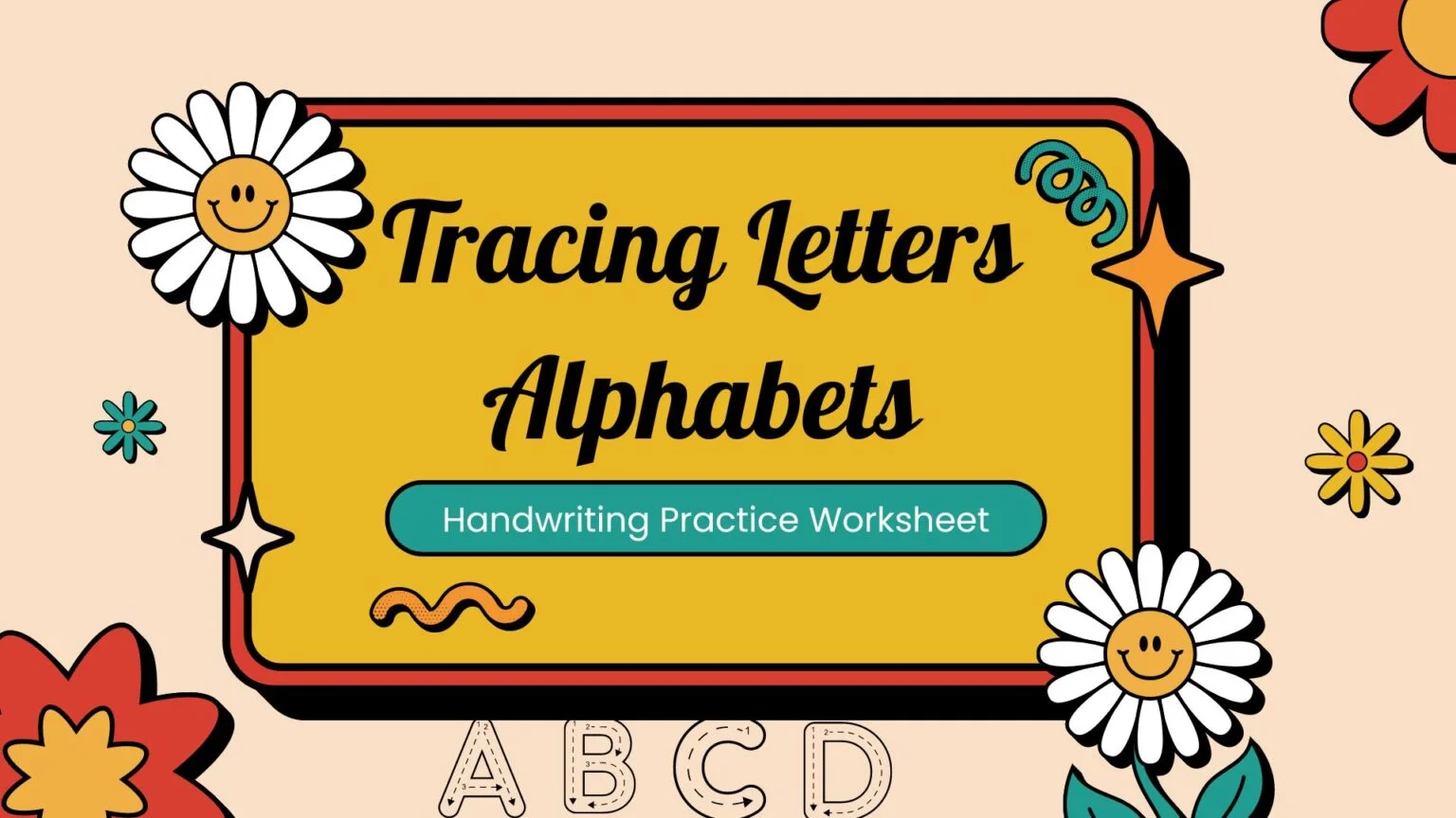 Tracing Letter Alphabets: Handwriting Practice Worksheet - Free Worksheets