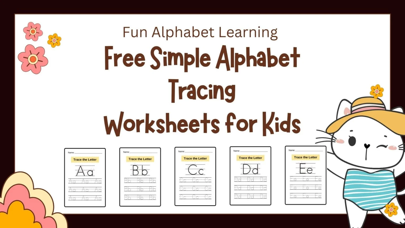 Free Simple Alphabet Tracing Worksheet (26 Pages) - Free Worksheets