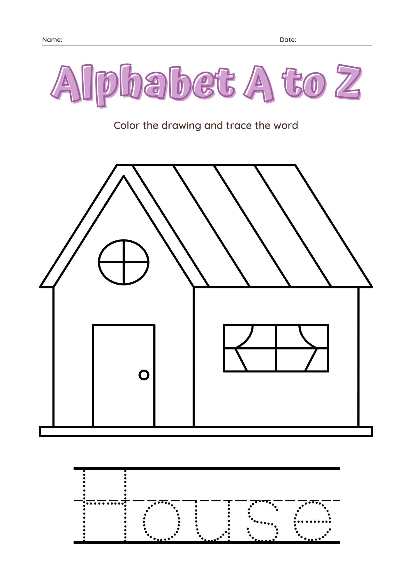 Alphabet A to Z Worksheet | Free Printable Kids Materials (26 Pages ...