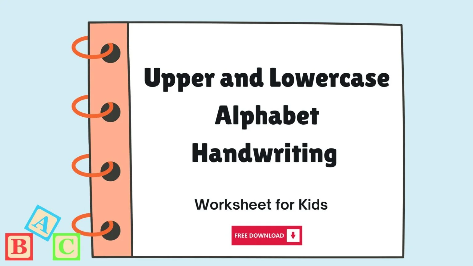 Upper and Lowercase Alphabet Handwriting Worksheet for Kids (26 Pages ...
