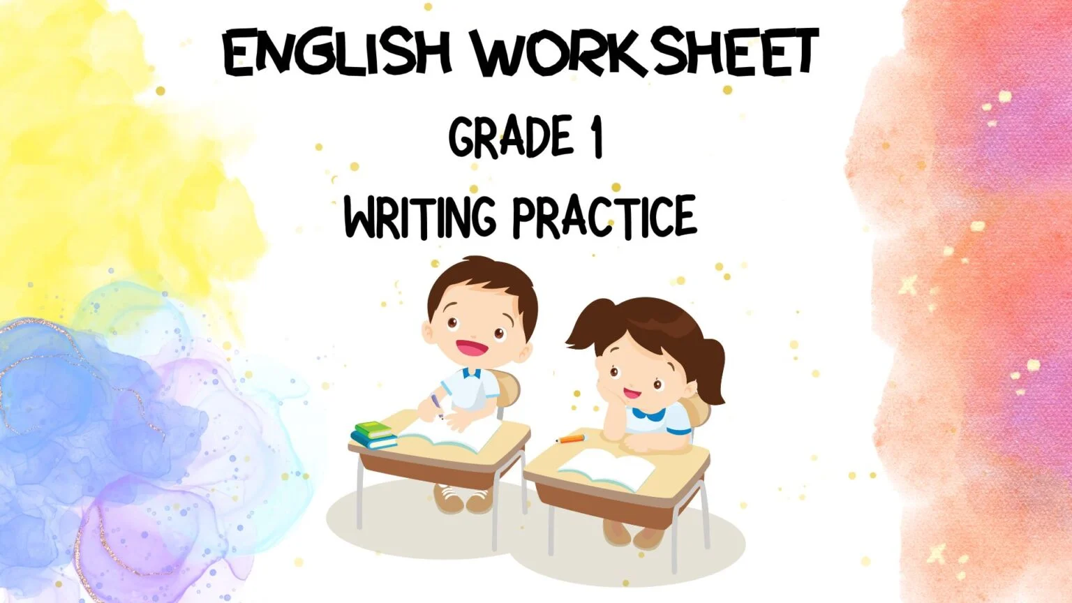 Writing Practice English Worksheet (Grade 1) - Free Worksheets