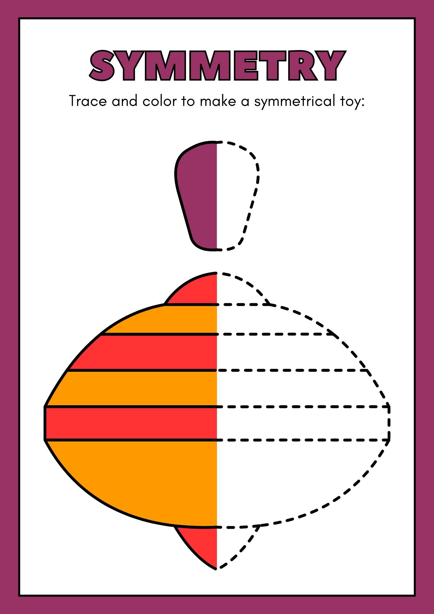 Free Symmetry Math Worksheets for Kids: Printable Sheets - Free Worksheets