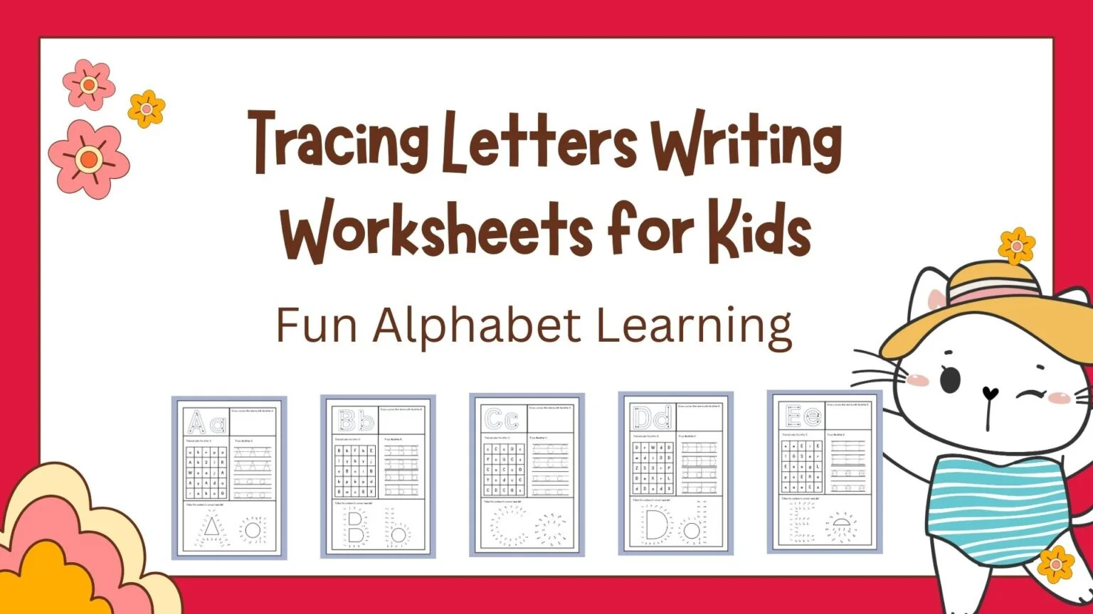 Tracing Letters: Writing Worksheets for Kids - Free Worksheets