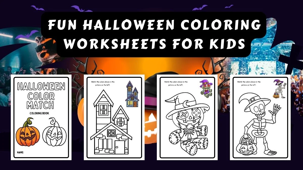 Free Fun Halloween Coloring Worksheets for kids - Free Worksheets